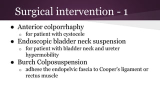 Stress urinary incontinence - case and brief | PPTX