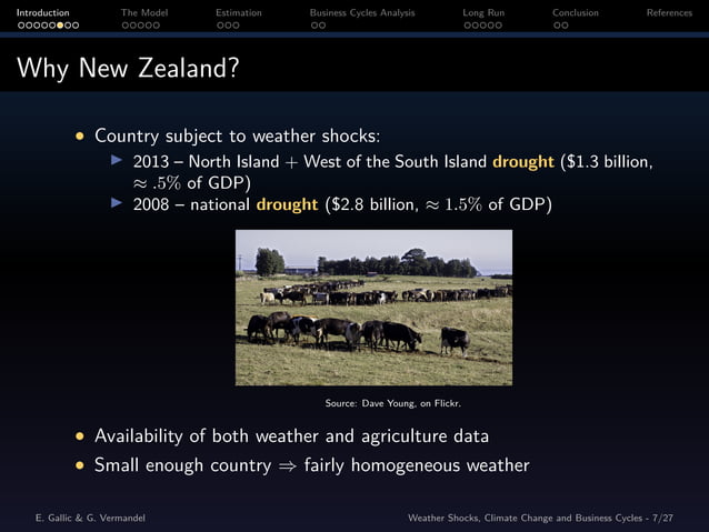 Weather Shocks, Climate Change and Business Cycles | PPT