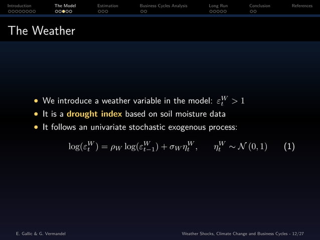 Weather Shocks, Climate Change and Business Cycles | PPT
