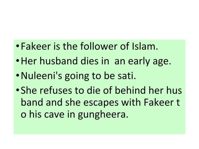 Fakeer of jungheera paper 4 | PPT