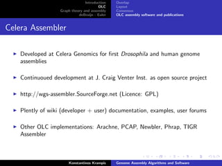Overview of Genome Assembly Algorithms | PDF