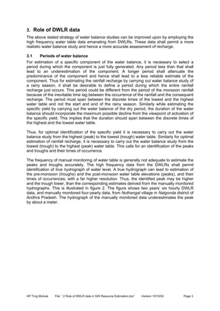 Gw02 role of dwlr data in groundwater resource estimation | PDF