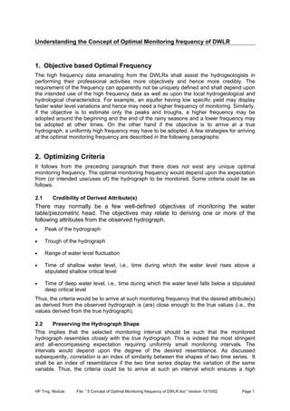 Gw05 understanding the concept of optimal monitoring frequency of dwlr ...
