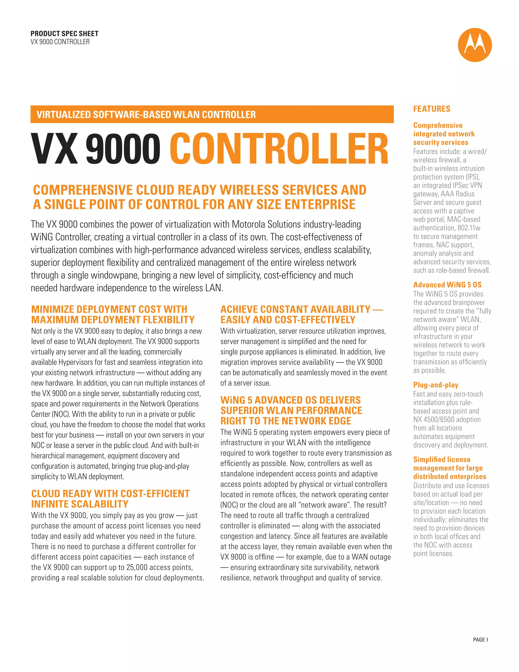 Vx9000 datasheet | PDF