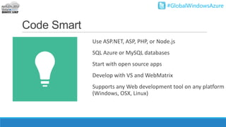 Windows Azure Website | PPTX | Web Development | Internet