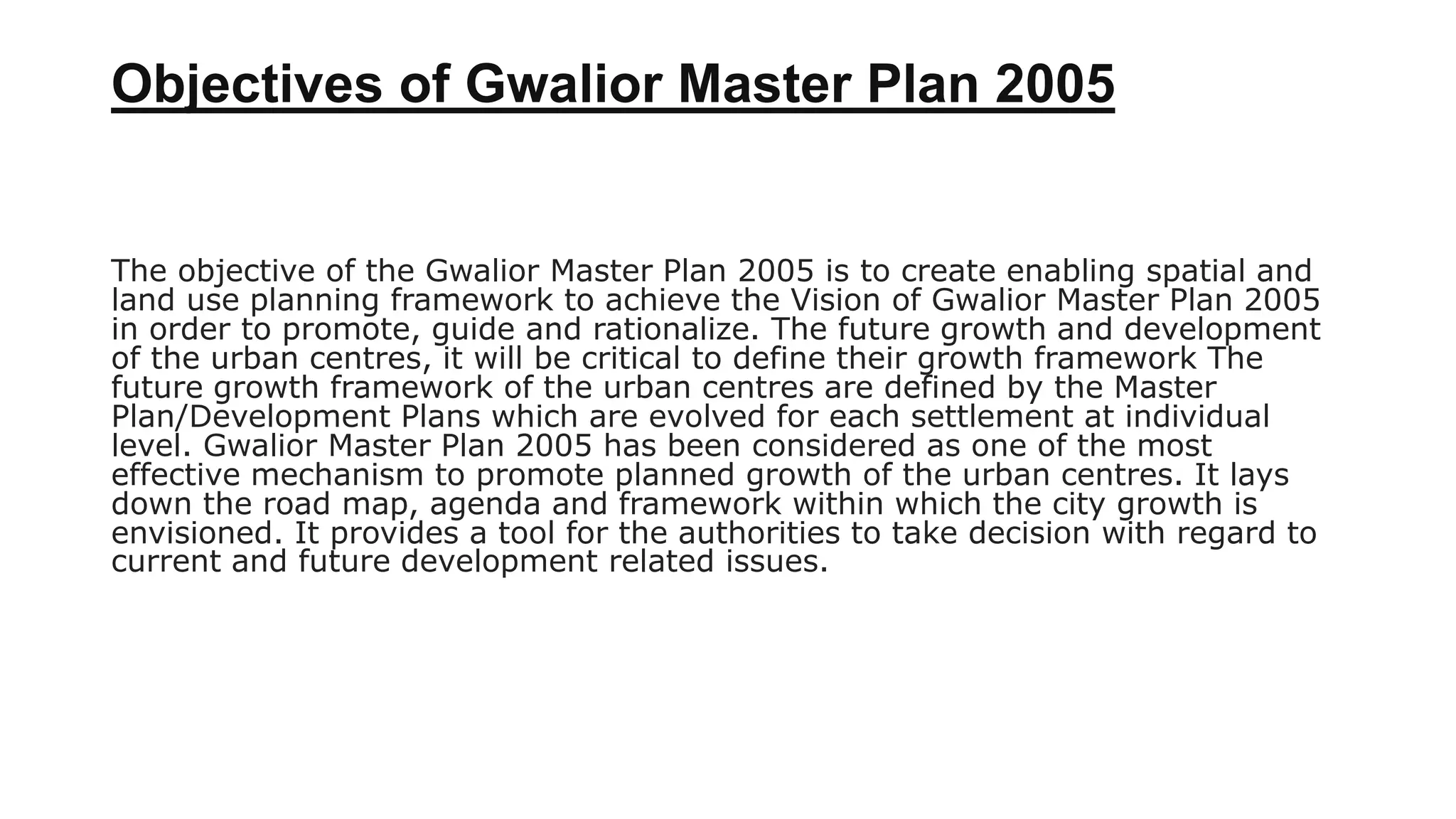 Gwalior Master Plan 2021 | PDF