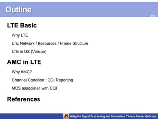 Overview of AMC LTE feature to enhance DL user througput. | PPT