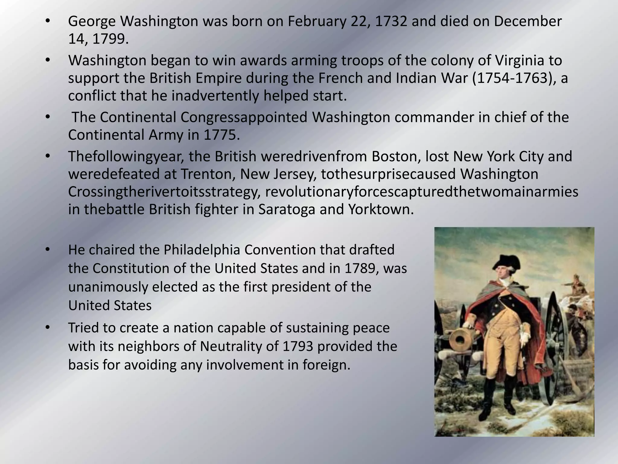 George Washington | PPTX | Politics