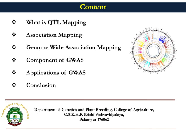 GWAS "GENOME WIDE ASSOCIATION STUDIES" A STEP AHEAD | PPTX | Genetics | Science