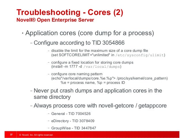 Gwavacon 2013 Novell Open Enterprise Server Best Practices