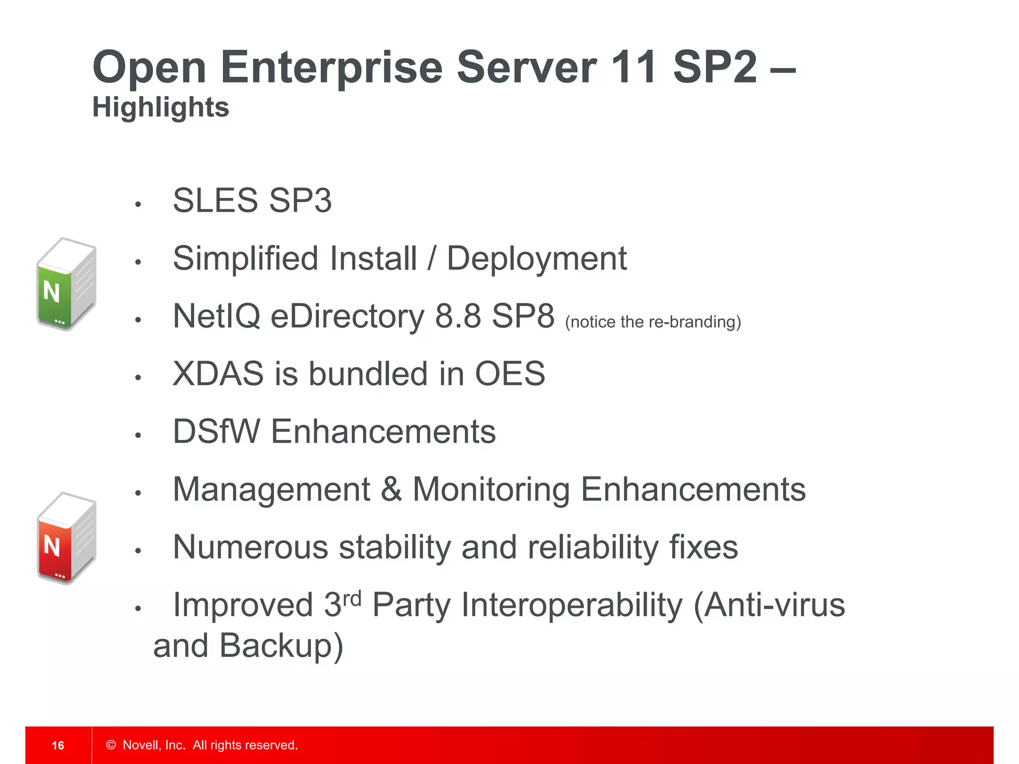 GWAVACon 2013: Novell Open Enterprise Server - Roadmap and Future | PDF | Cloud Computing | Internet