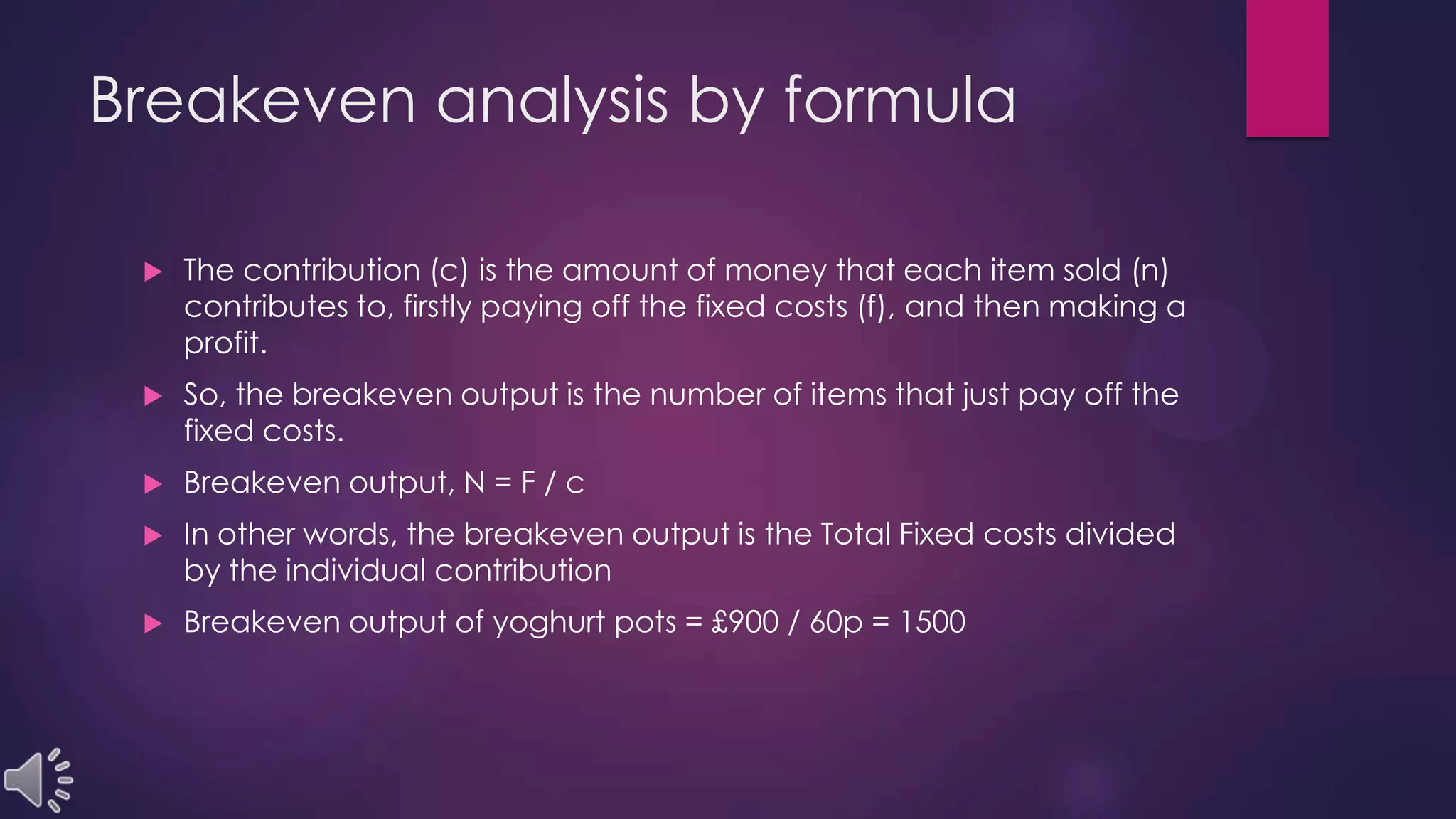 AQA AS A-level - Business Studies - Breakeven Analysis | PPTX