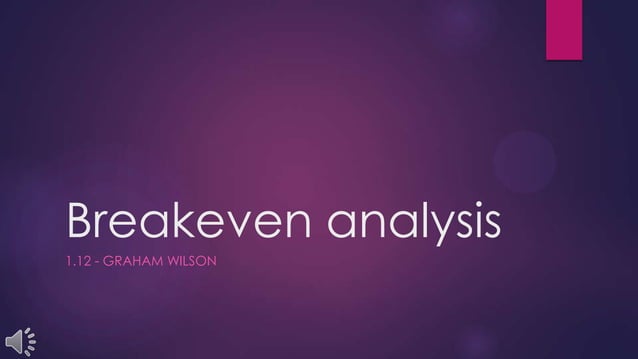 AQA AS A-level - Business Studies - Breakeven Analysis | PPTX ...