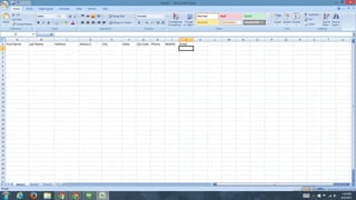 How to create a database sheet | PDF