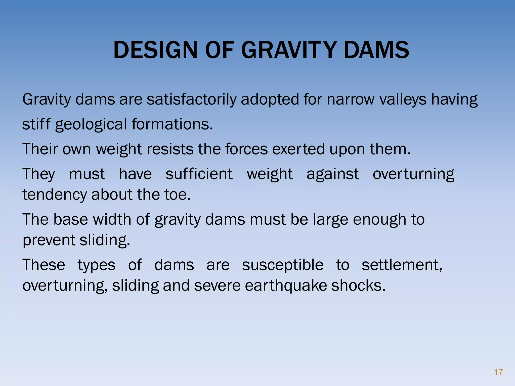 Gravity dam stability analysis | PDF