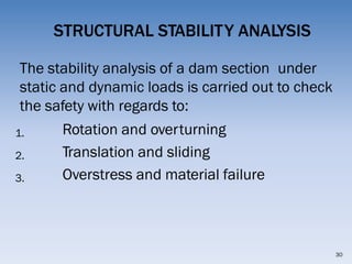 Gravity dam stability analysis | PDF