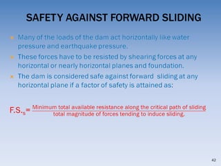 Gravity dam stability analysis | PDF