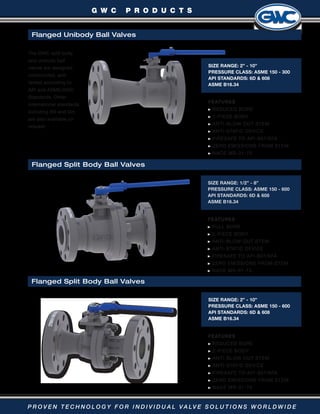 GWC Valve International Brochure | PDF