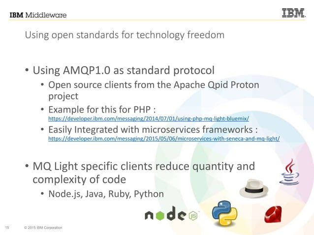GWC : MQ Light - from monolith to Microservices for speed and scale | PPT