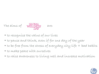 TalkWellness presents Global Wellness Day | PDF