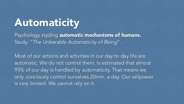 Automaticity Psychology styding automatic mechanisms