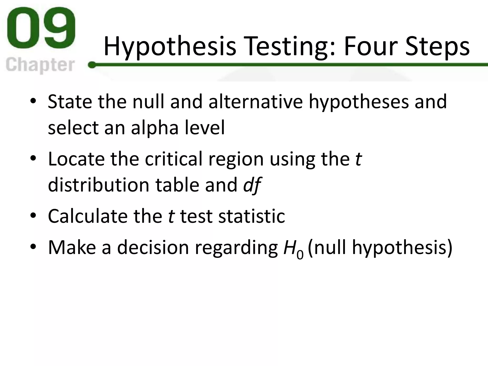 Introduction to the t Statistic | PPTX