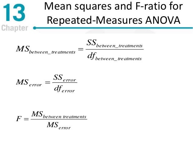 Repeated Measures And Two Factor Analysis Of Variance