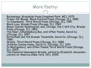 Gwendolyn Brooks Slideshow1 | PPT