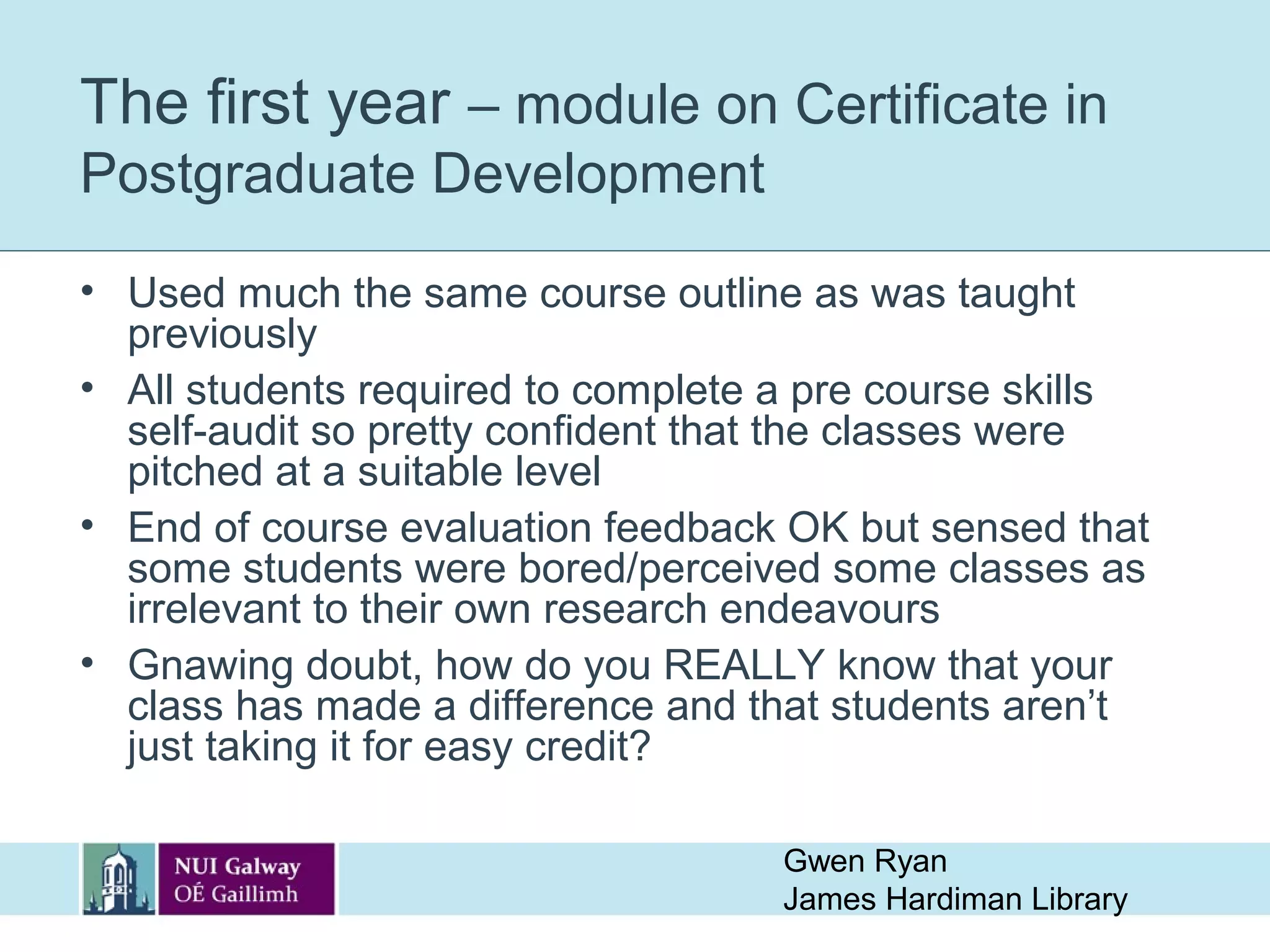 Defining criteria for measuring impact of discipline specific ...