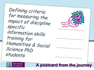 Defining criteria for measuring impact of discipline specific ...