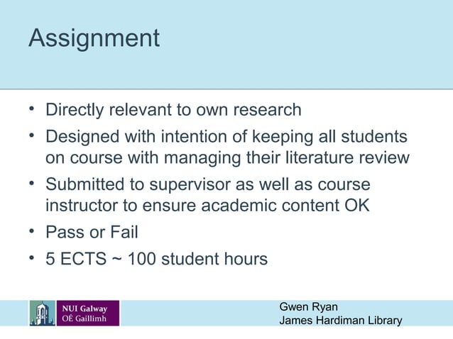 Defining criteria for measuring impact of discipline specific information skills training for ...