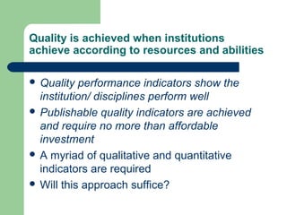 Challenges of Quality in Teaching and Learning - Gwen van der velden | PPT