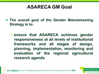Gender mainstreaming in agricultural research for development ...