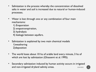 Salinty of soil due to ground water interference | PPT