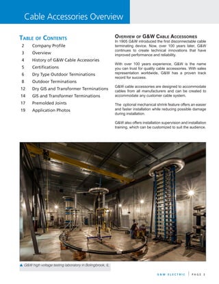 G&W High Voltage Cable Accessories - Joints & Terminations | PDF