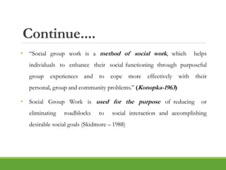 Social work .Group Work history (1).pptx