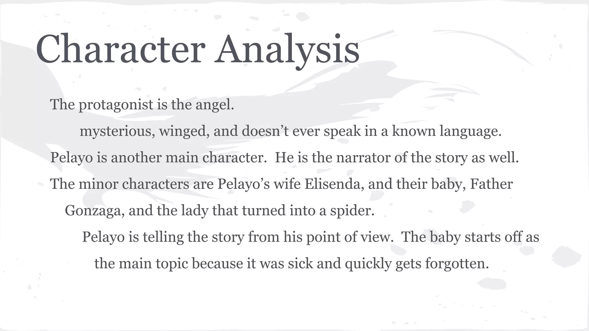 "A Very Old Man with Enormous Wings" | PPTX