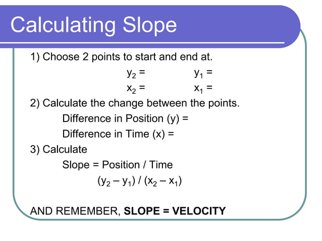 Position vs Time Graphs | PPTX