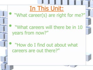 GWL3O 3.1 intro to your future careers | PPTX