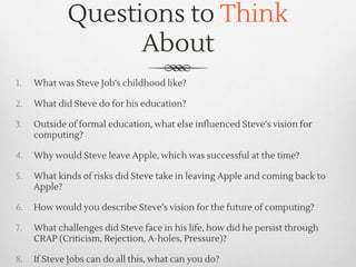 Gwl3 o 5.2 amazing people steve jobs | PPTX