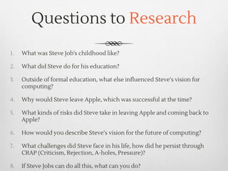 Gwl3 o 5.2 amazing people steve jobs | PPTX