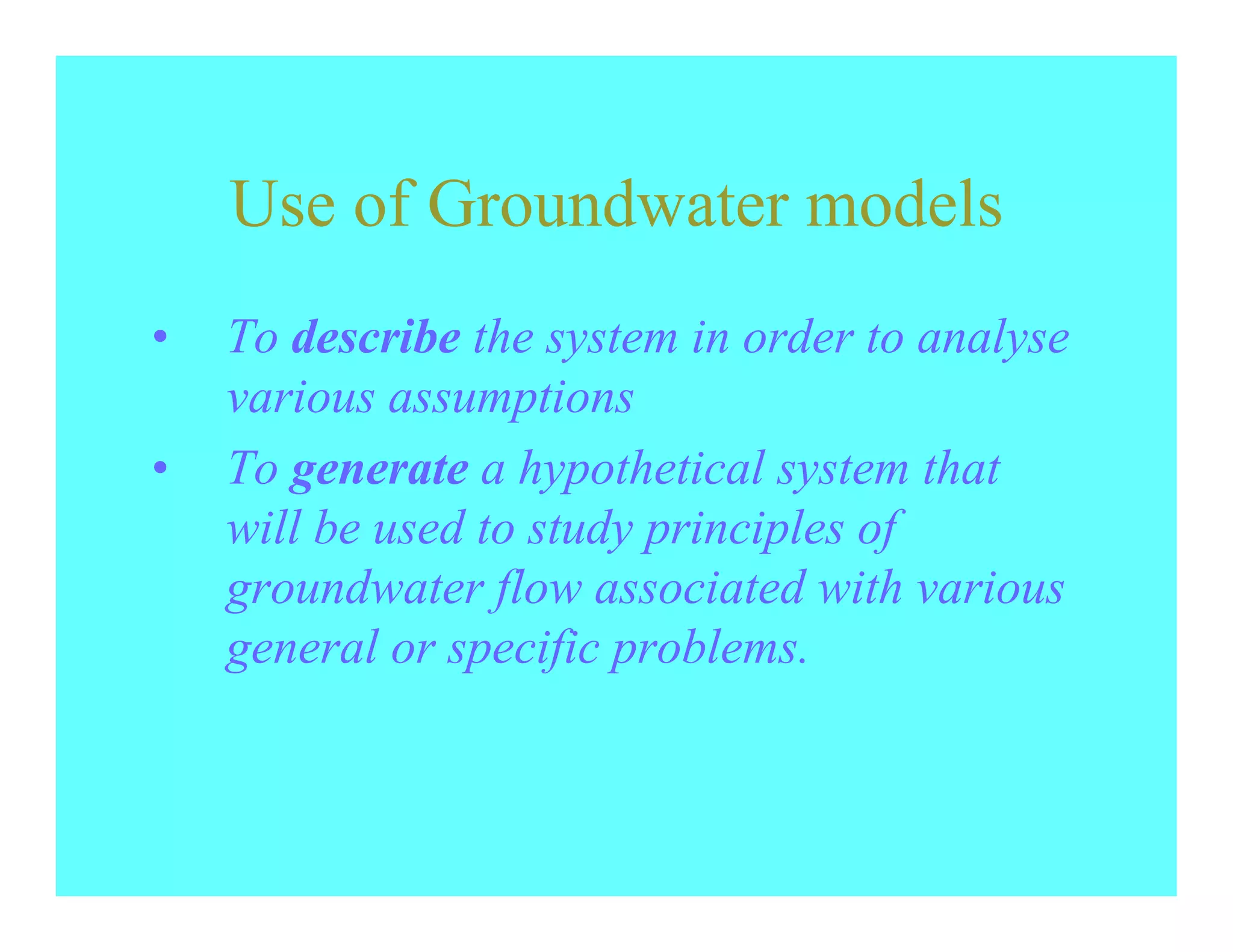 Introduction to Groundwater Modelling | PDF