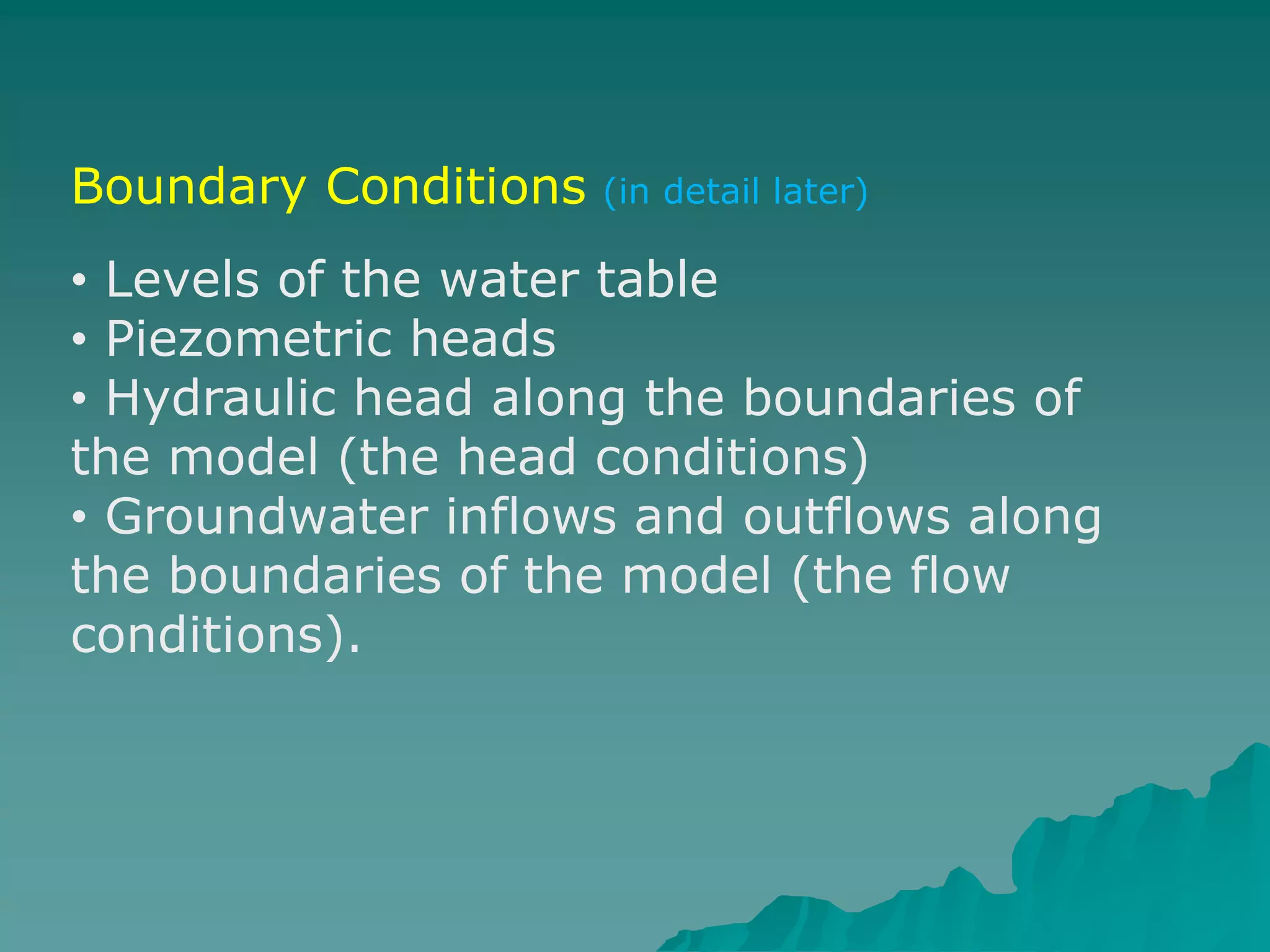 Data Requirements for Groundwater Modelling | PDF