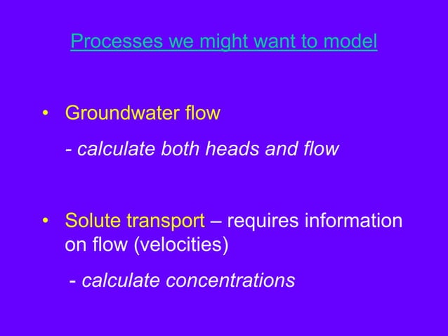 Data Requirements for Groundwater Modelling | PDF