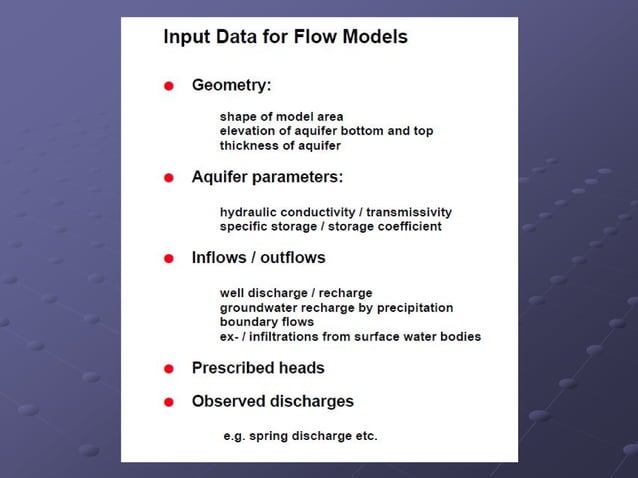 Data Requirements for Groundwater Modelling | PDF