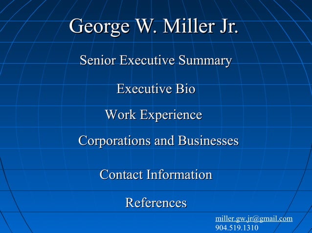 Gw miller powerpoint | PPT