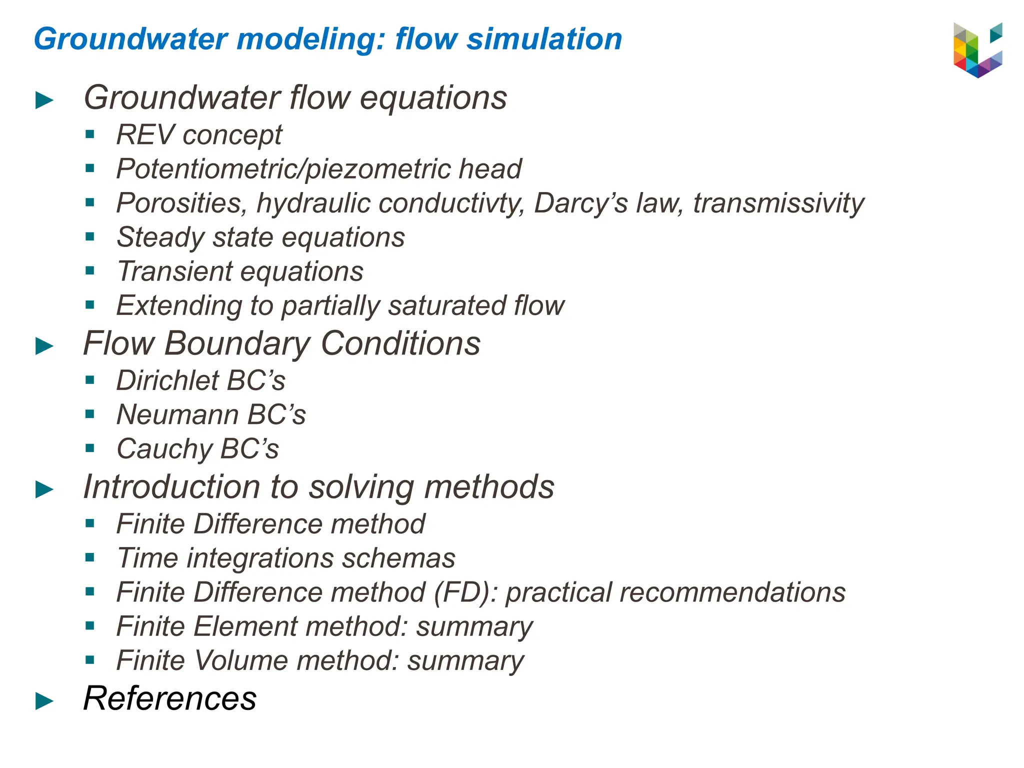 Groundwater modeling and flow simulations | PPT