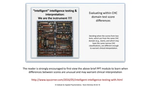 "intelligent" intelligence testing: Why do some individuals obtain ...