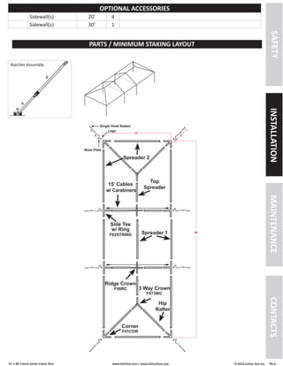 15 x 40 Frame Tent Installation Instructions | PDF