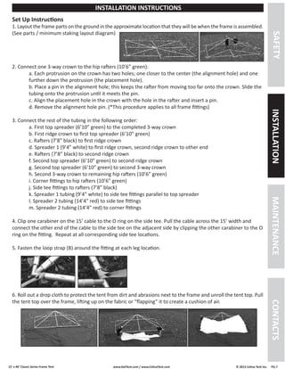 15 x 40 Frame Tent Installation Instructions | PDF